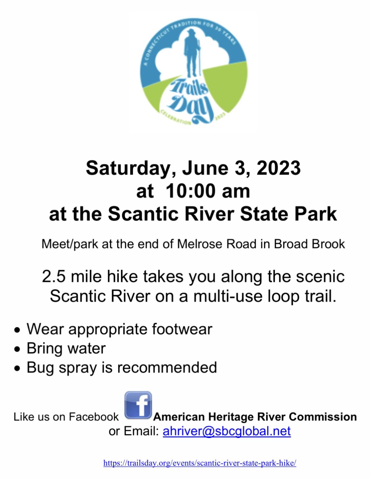 CT Trails Day Hike – Scantic River State Park (June 3) - East Windsor ...